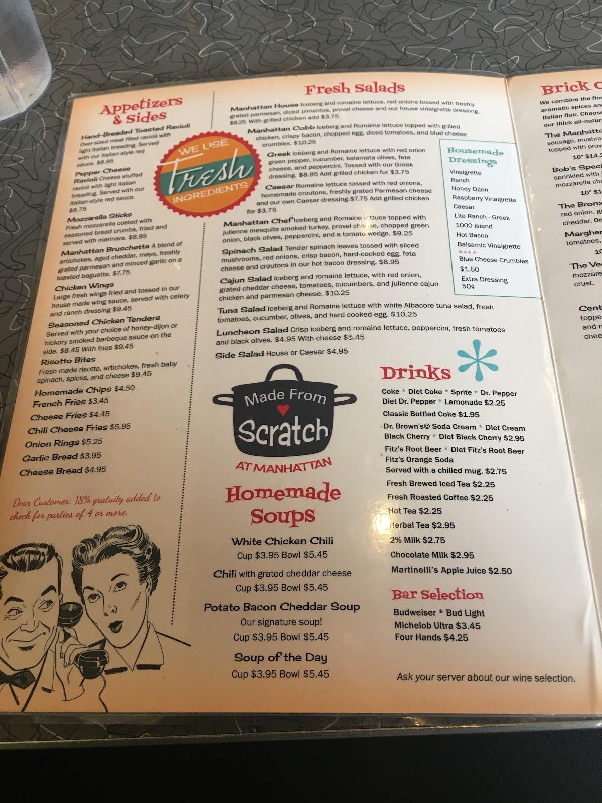 Menu at Cafe Manhattan, Clayton, 505 S Hanley Rd