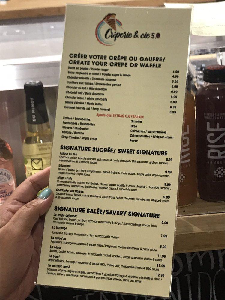Menu at Creperie et Cie 5.0 cafe, Québec City