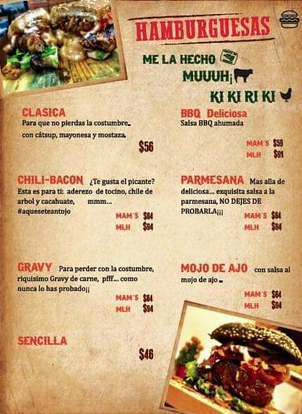 Menu at Me Las Hecho En México restaurant, Tlalnepantla de Baz, Museo ...