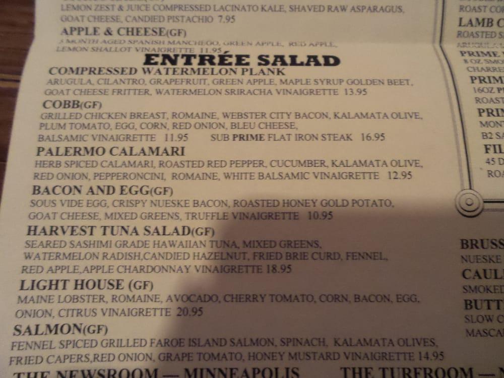 Menu at The Turf Room pub & bar, North Aurora