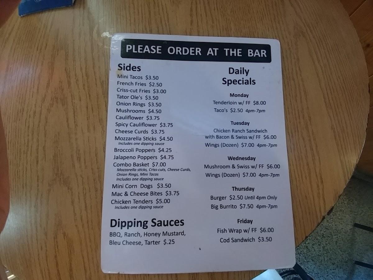Menu at Wrightstown Nauti River Inn pub & bar, Wrightstown