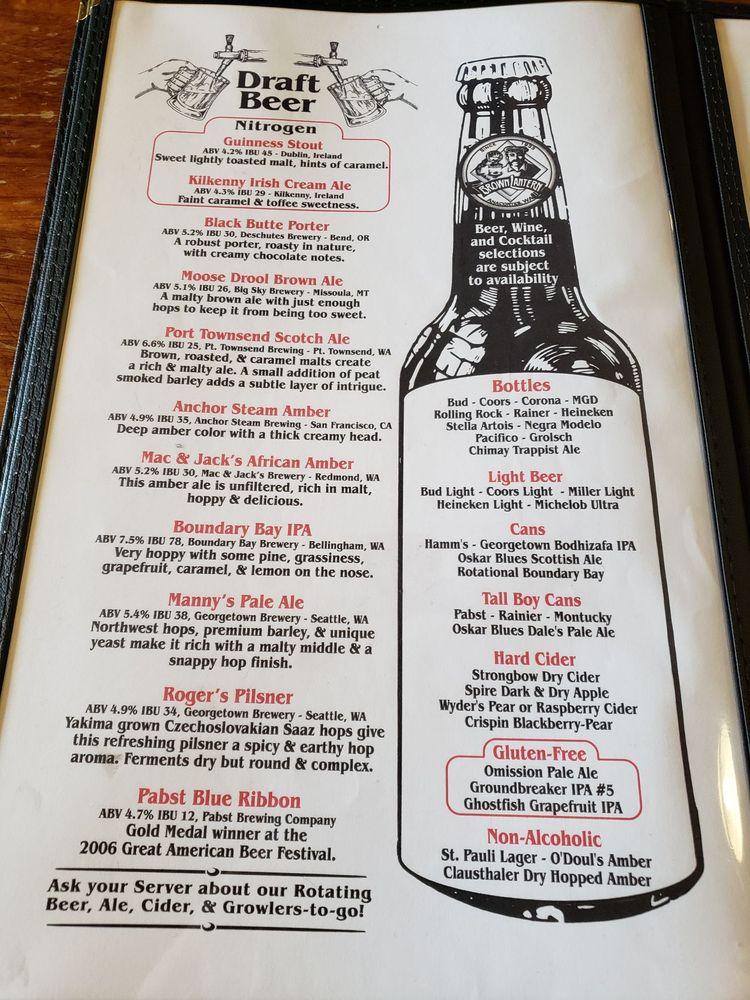 Menu at Brown Lantern pub & bar, Anacortes