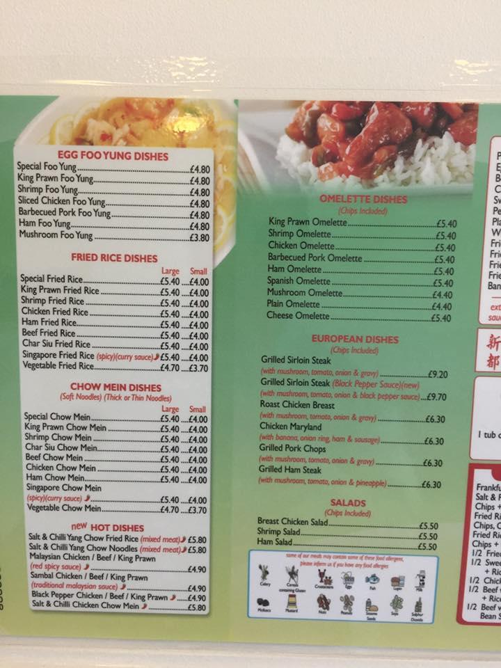 Menu at Sundo fast food, Airdrie