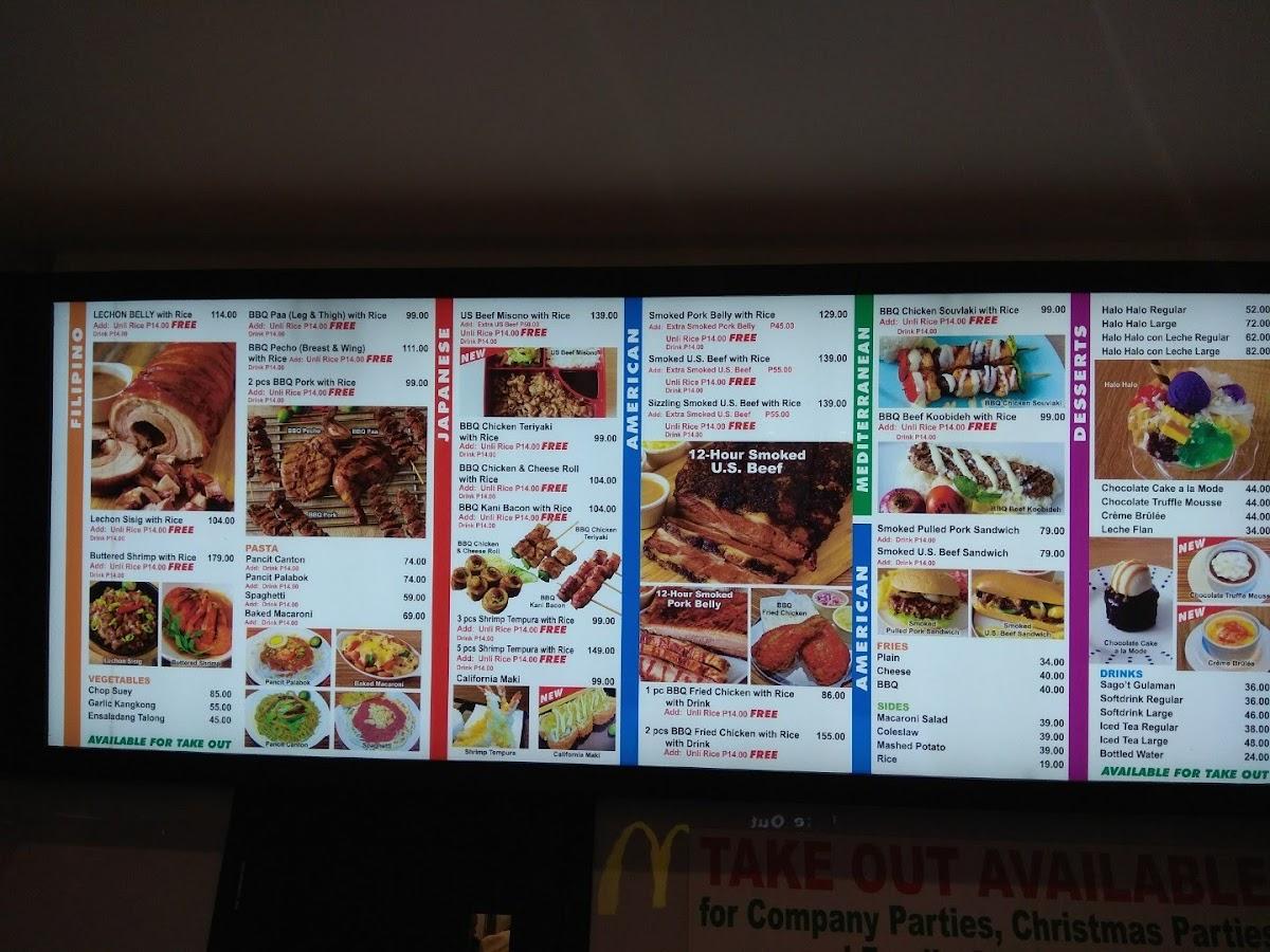 Menu at Number 1 BBQ - SM City East Ortigas, Pasig, H4P4+P3H