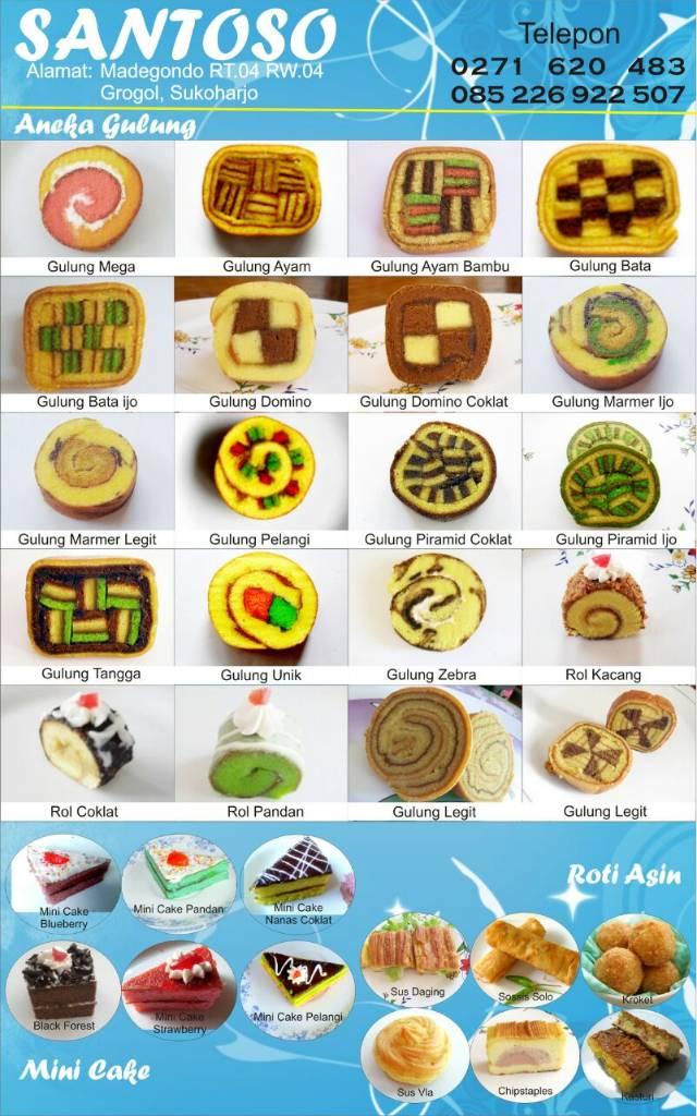 Menu at Roti & Catering Santoso, Grogol