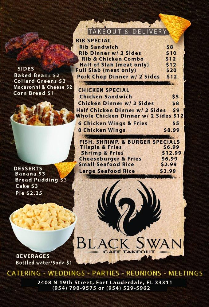 Menu at Black Swan Cafe, Fort Lauderdale, NW 19th St
