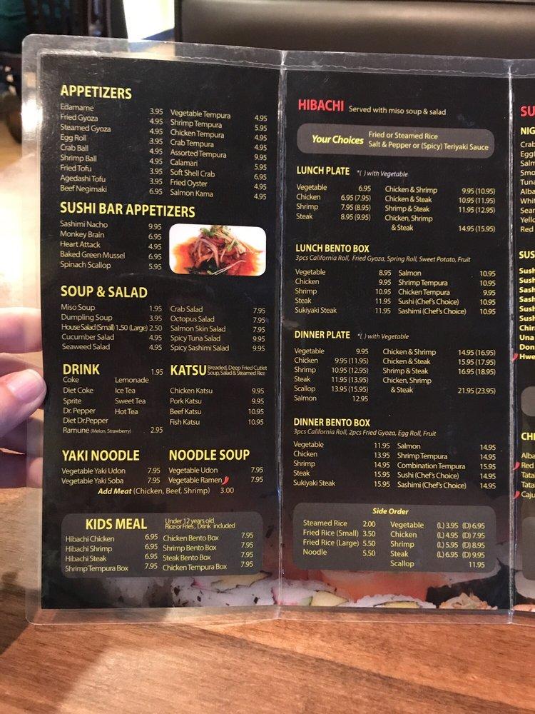 Menu at Mamasang Sushi & Grill restaurant, Jonesboro