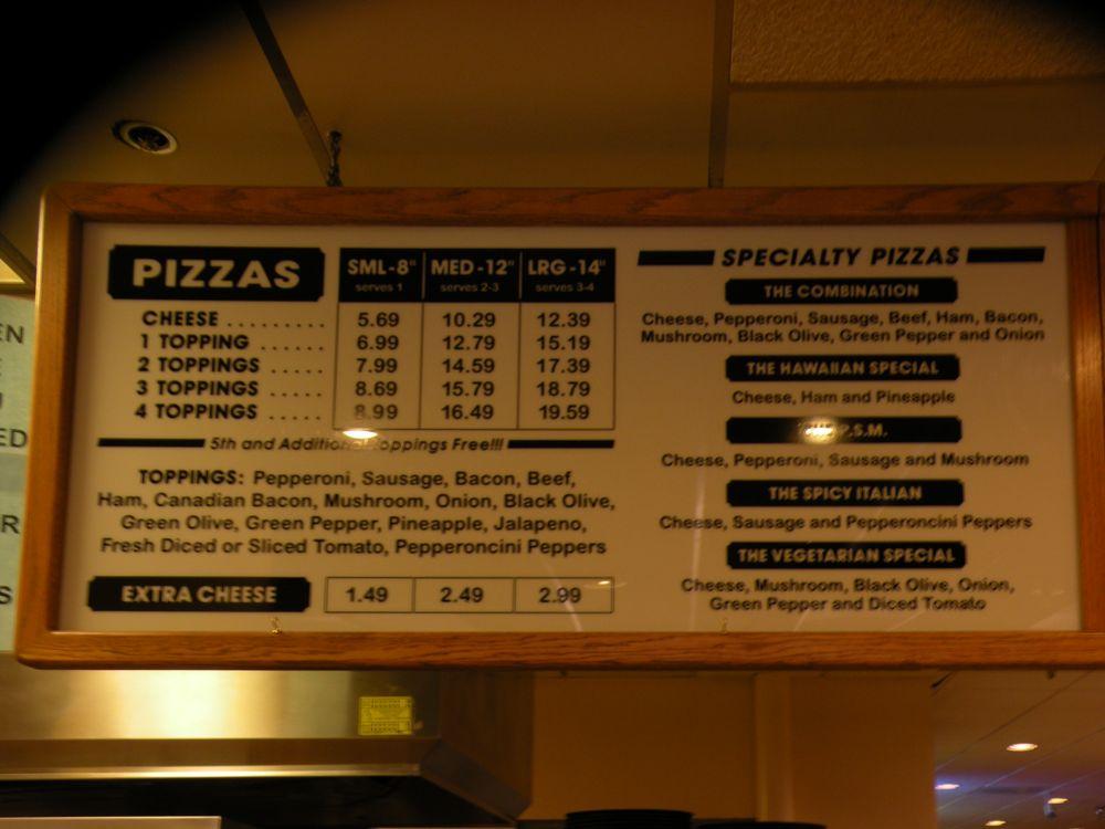 Carta de pizzería Organ Stop Pizza, Mesa