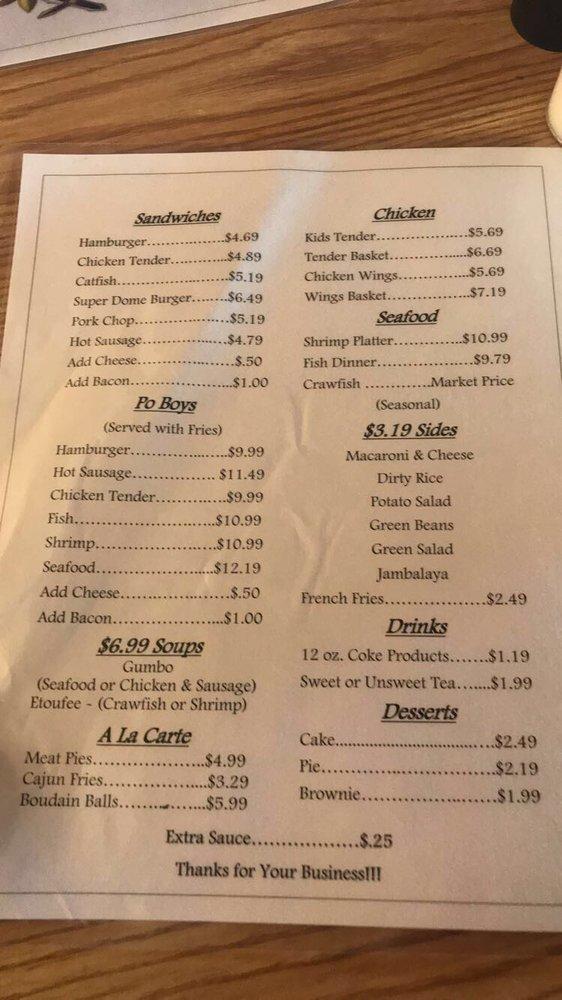 Menu at The Remnant Of Nawlins restaurant, Bryan