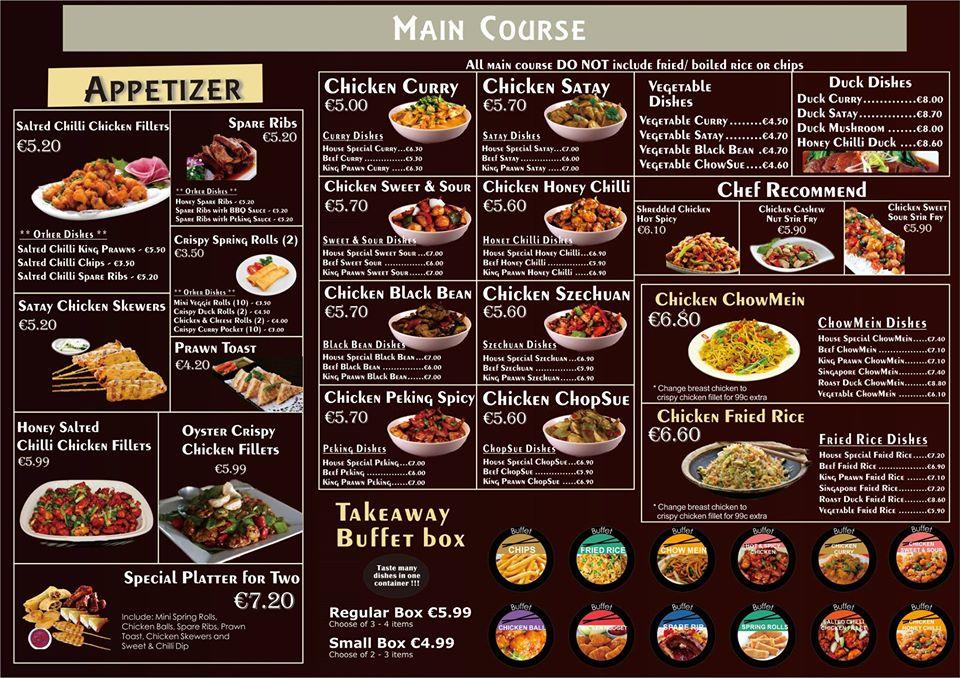 Menu at Yummy Kitchen Chinese Takeaway restaurant, Ballybofey