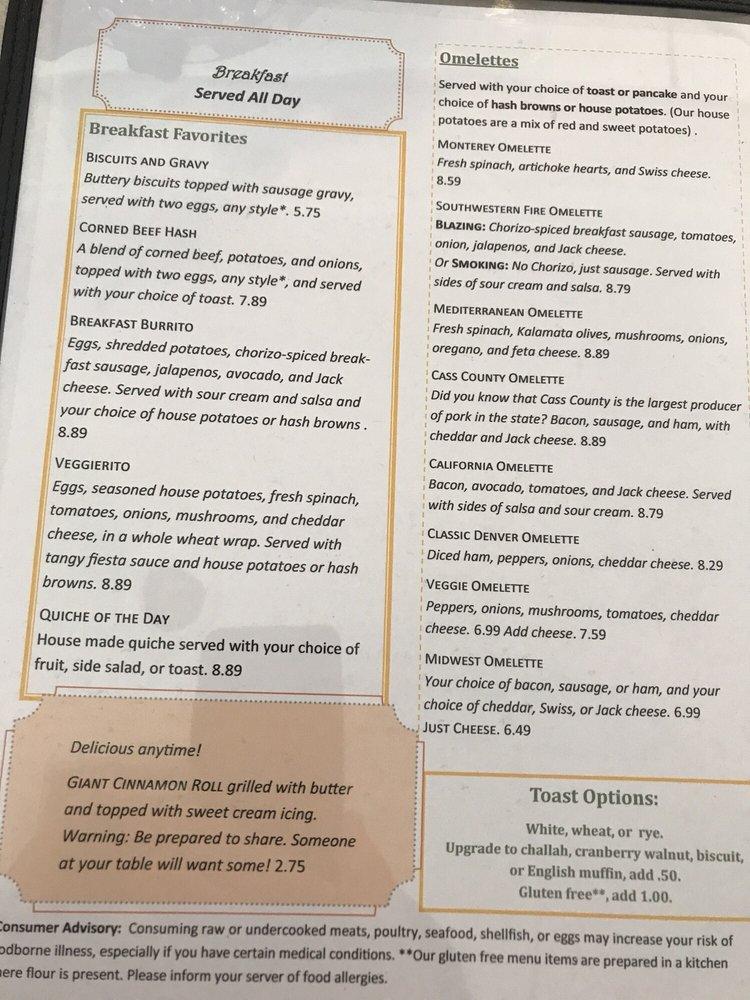 Menu at Six Chicks Scratch Kitchen restaurant, South Haven