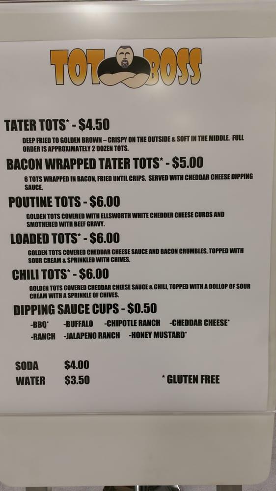 Menu at Tot Boss, Maplewood, Mobile