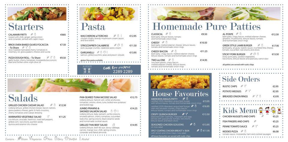 Menu at Al Ponte Restaurant & Pizzeria, Mellieha