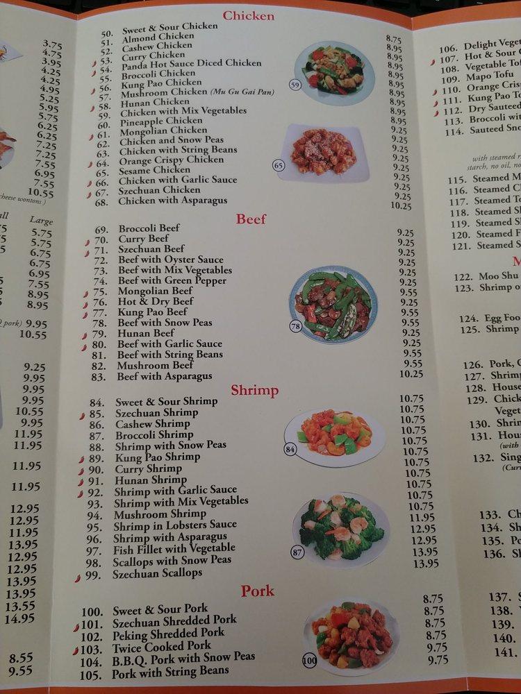 Menu at China Panda Restaurant, Bullhead City