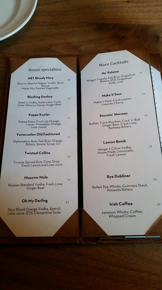 Menu at Norman Rose Tavern pub & bar, Napa
