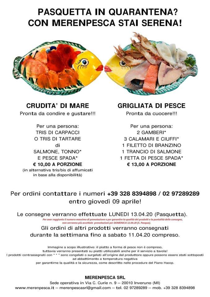Menu da Merenpesca ristorante, Inveruno