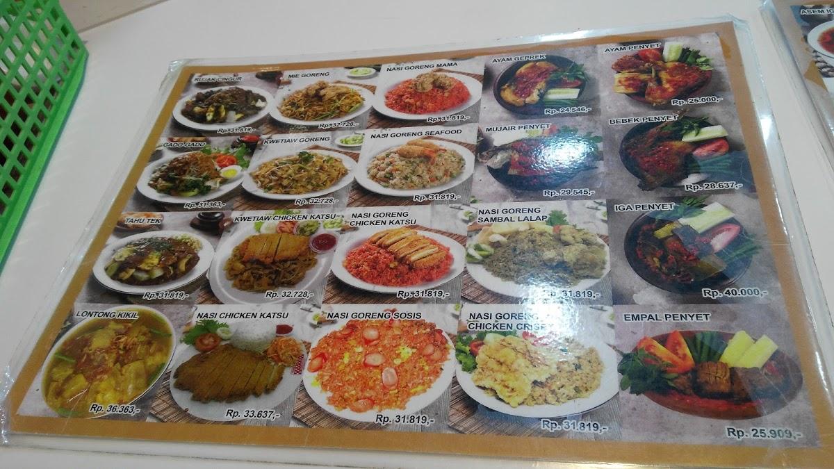 Menu at Mama Indonesian Food restaurant, Surabaya, Tunjungan Plaza 3 Lt ...