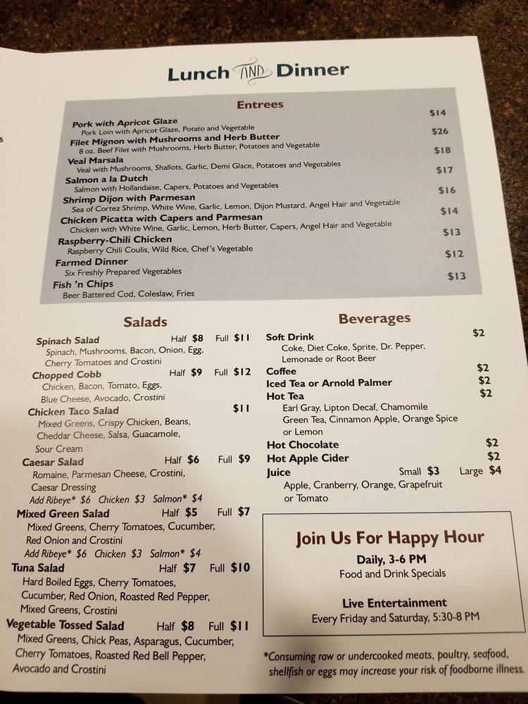Menu at The Views Restaurant, Oro Valley, E Rancho Vistoso Blvd
