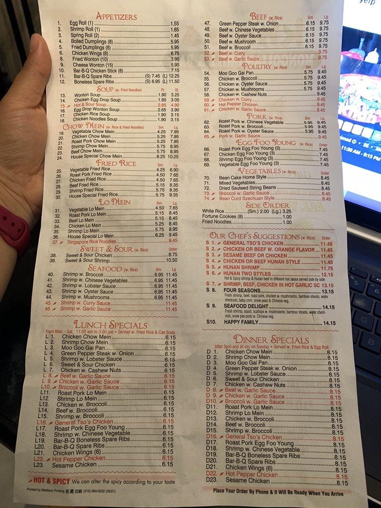 Menu at Khan's Mongolian Grill & Bar, East Stroudsburg
