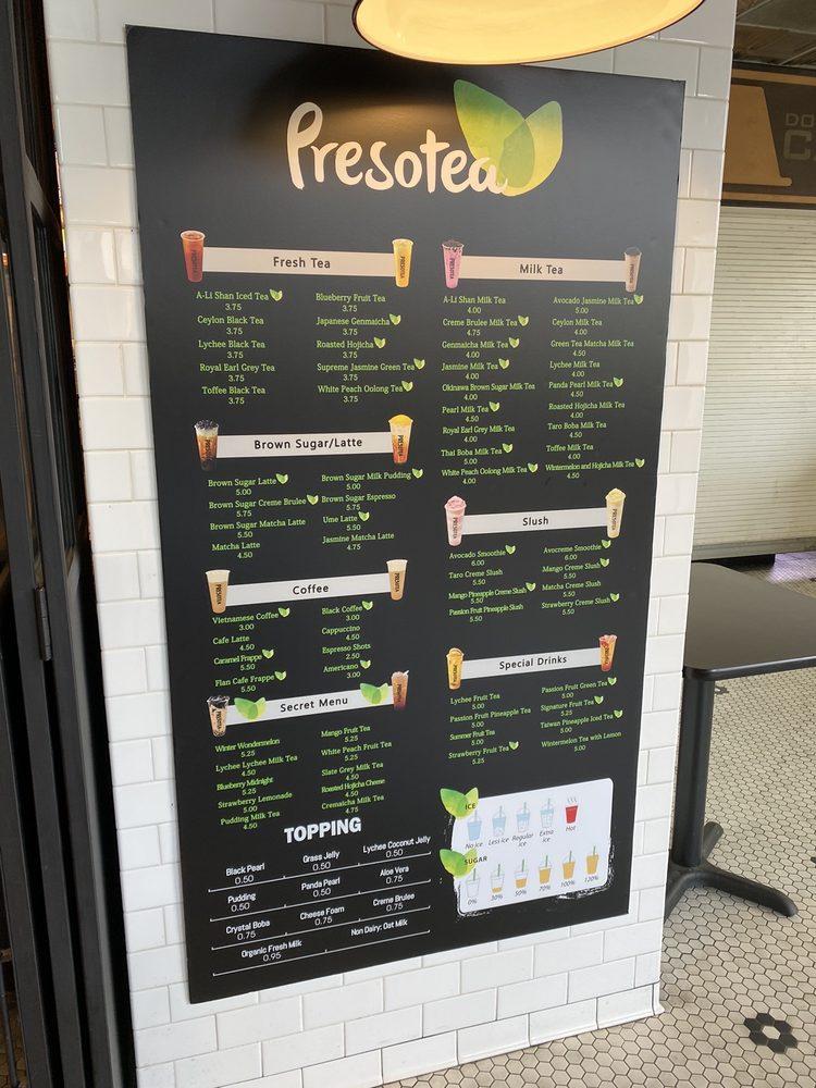 Menu at PRESOTEA ANAHEIM, Anaheim