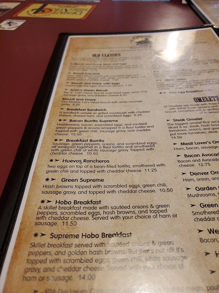 Menu at Pufferbelly Station Restaurant, Grand Junction
