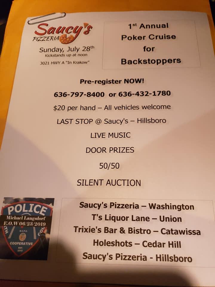 Menu at Saucy's Pizzeria, Hillsboro