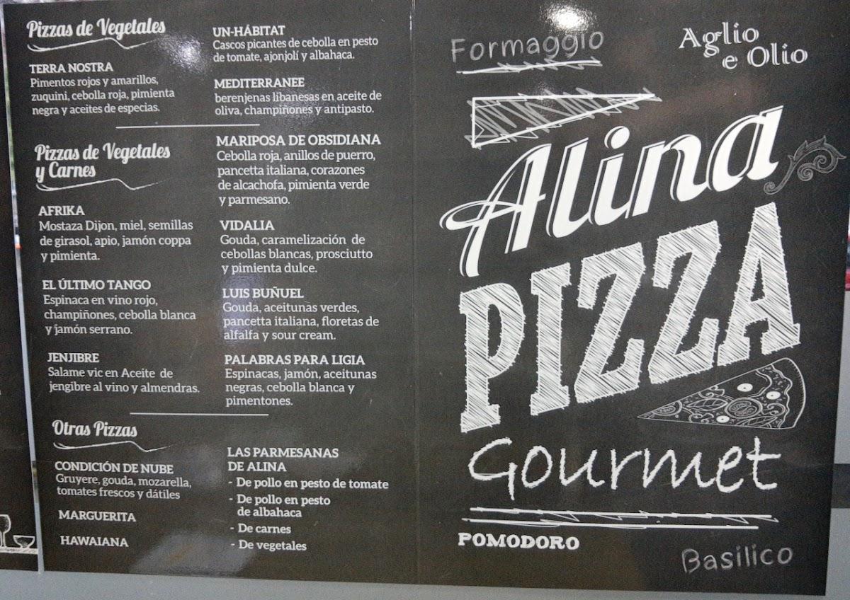 Carta del restaurante Alina Pizza Gourmet, Pasto