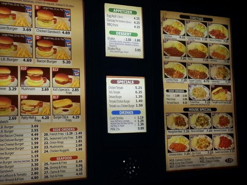 Menu at Burger Stop restaurant, Everett