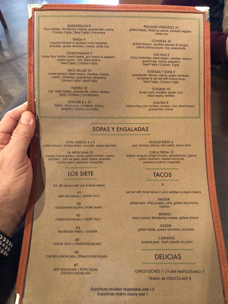 Menu at Mi Cocula Mexican Grill restaurant, Fort Worth