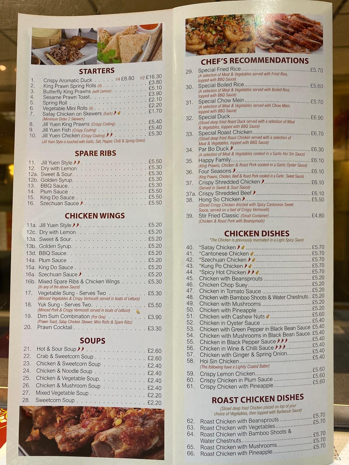 Menu at Luck E Chef fast food, Solihull