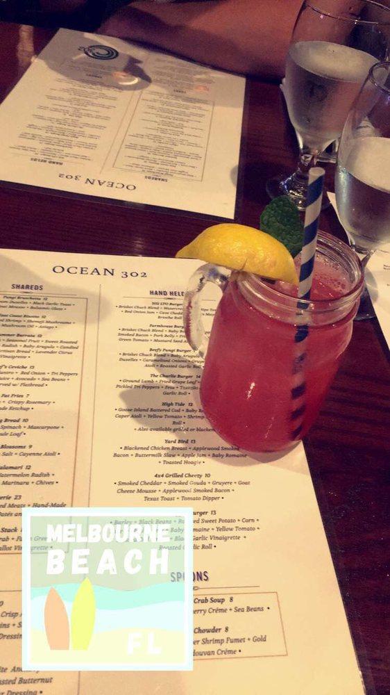 Menu at Ocean 302 steakhouse, Melbourne Beach