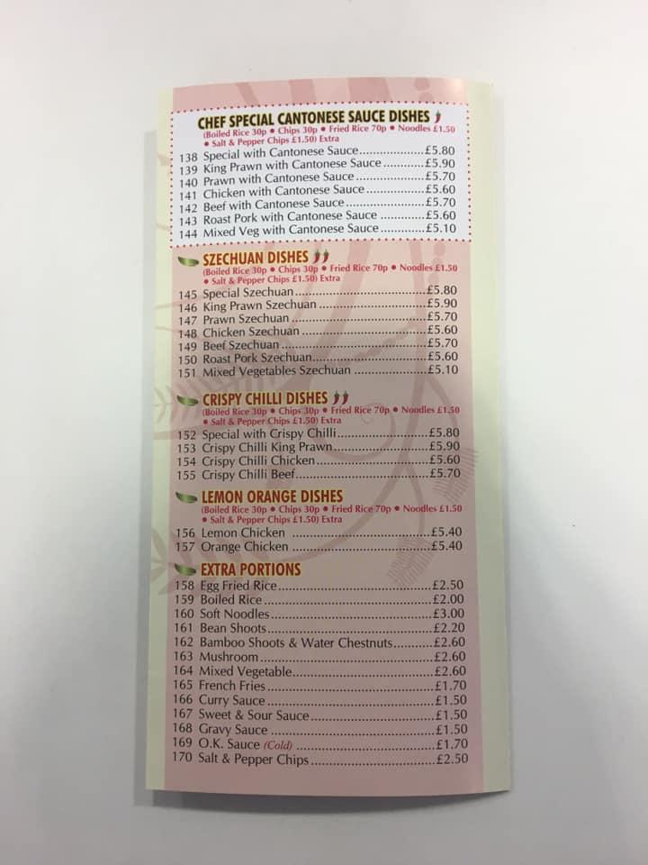 Menu at Canton Kitchen fast food, Bridlington