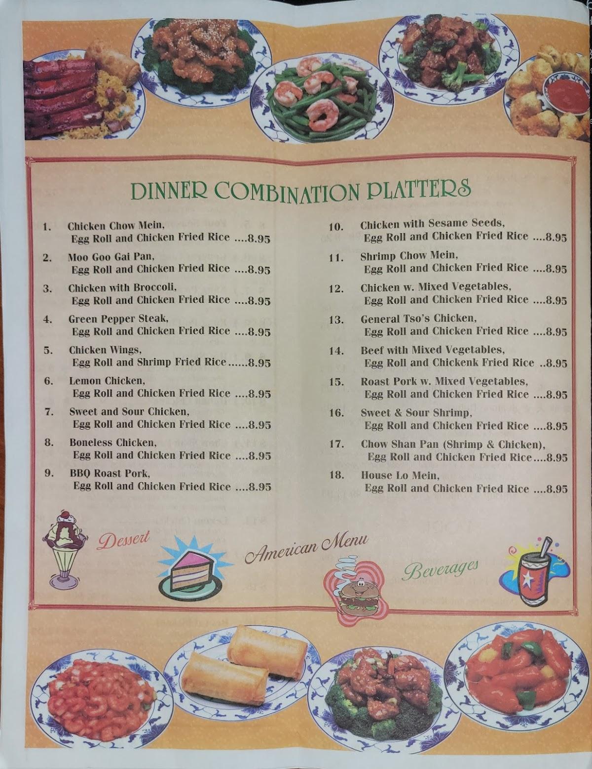 Menu at East Wind Restaurant, Pembroke