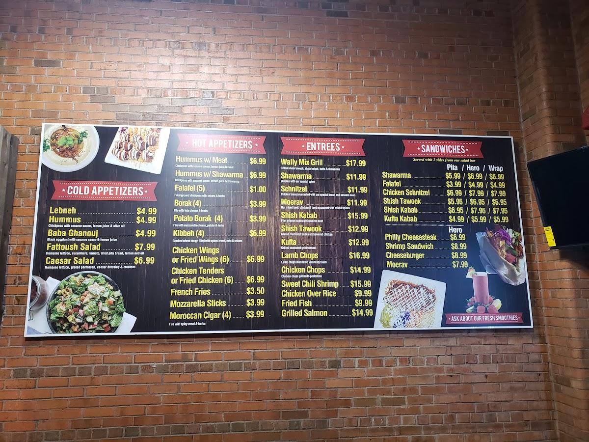 Menu at Schnitzel Express restaurant, Clifton