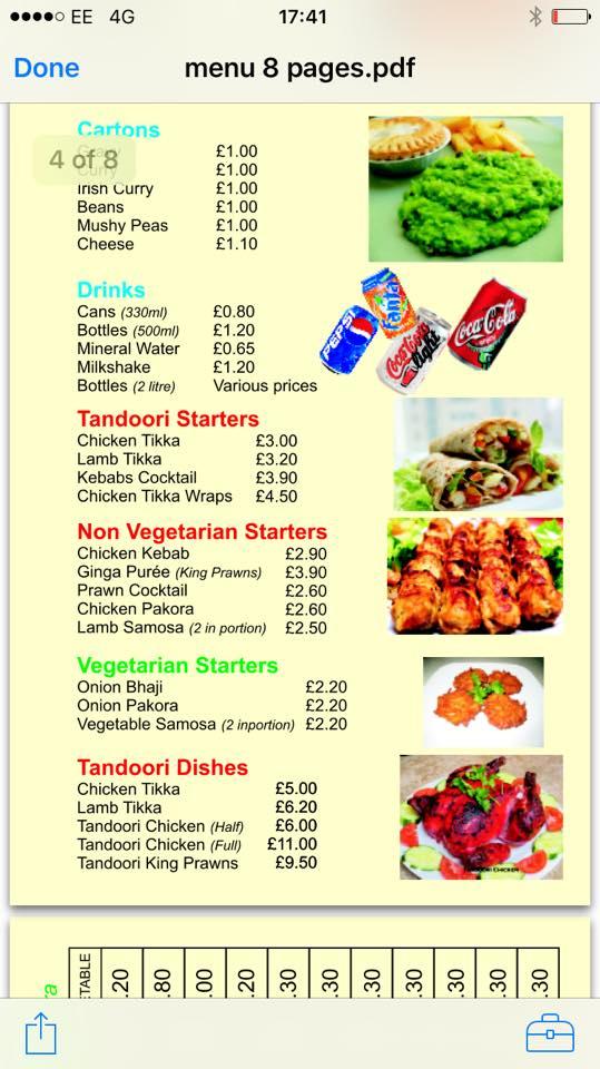 Menu at Twinz Fish Bar, Newport