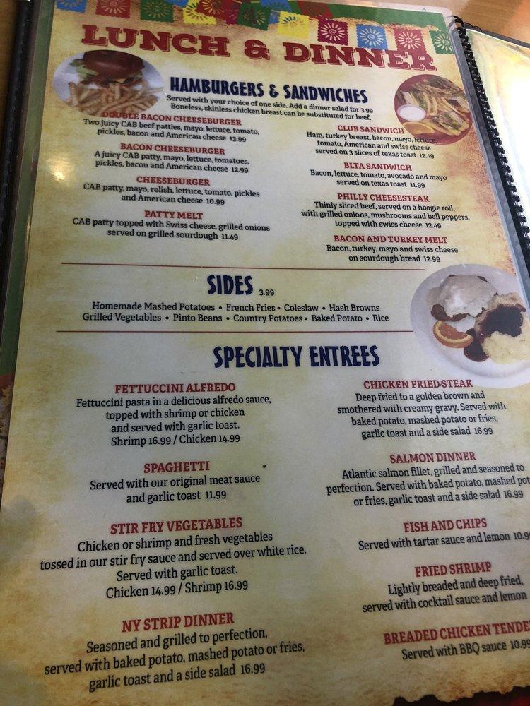 Menu at Alcatraz Restaurant & Taqueria, Red Bluff