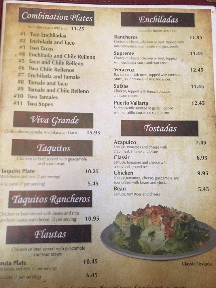 Menu at Mi Cocina Restaurant, Highland, Highland Ave Suite A