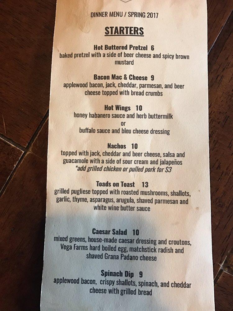 Carta de Pangaea Bier Cafe, Sacramento