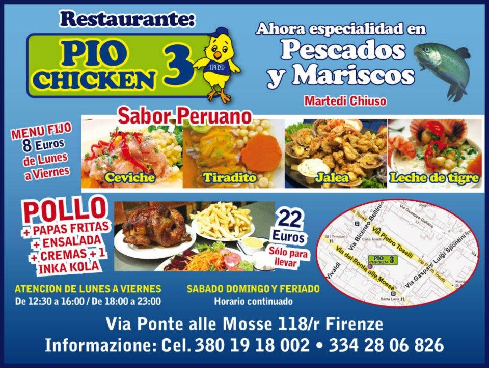 Menu da Pio Chicken ristorante, Firenze