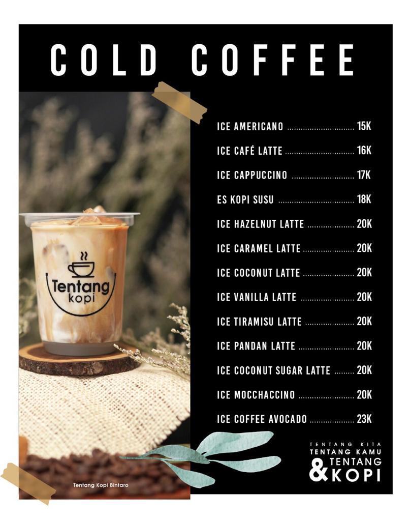 Menu at Tentang Kopi Bintaro, South Tangerang