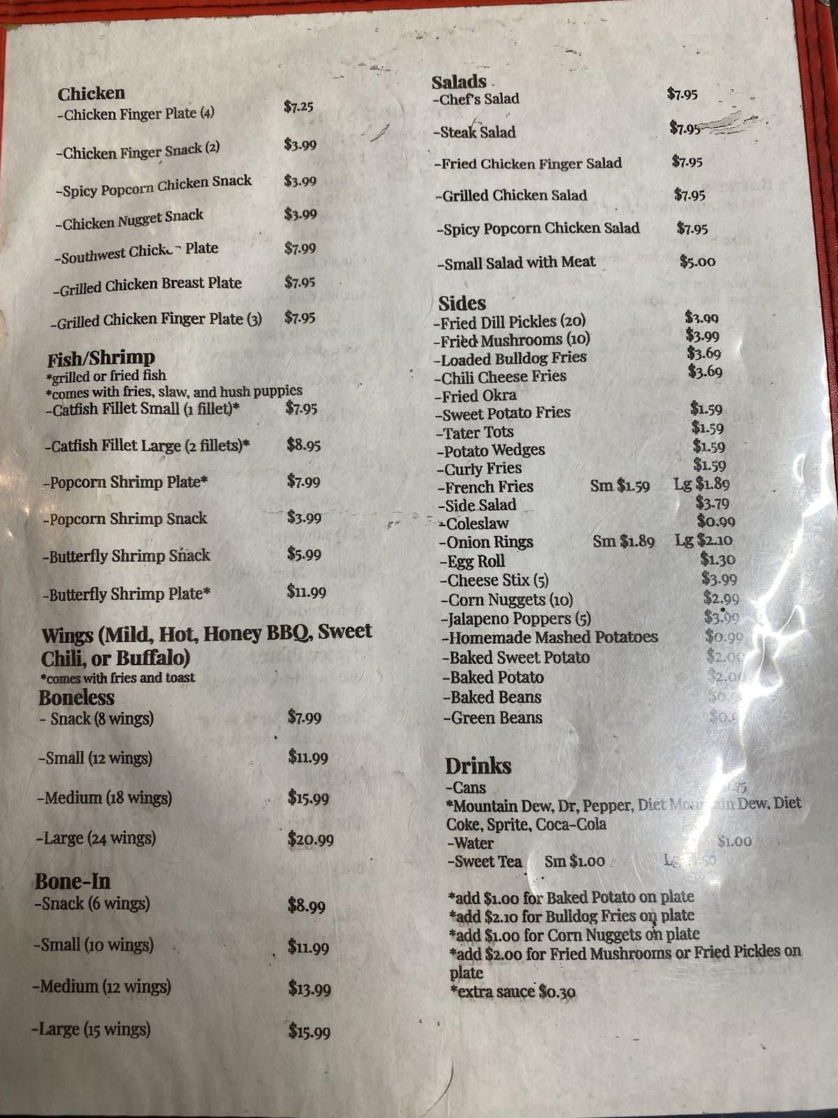 Menu at The Food Shack BBQ, Addison