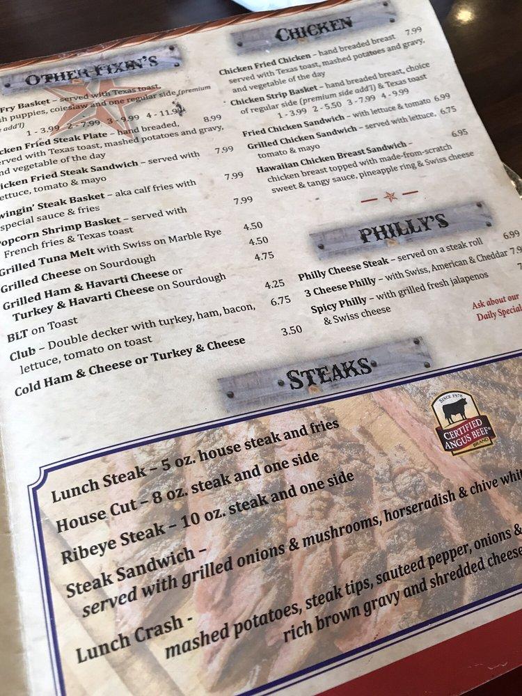 Menu at Cafe 33 Steakhouse and Whiskey Bar, Perkins