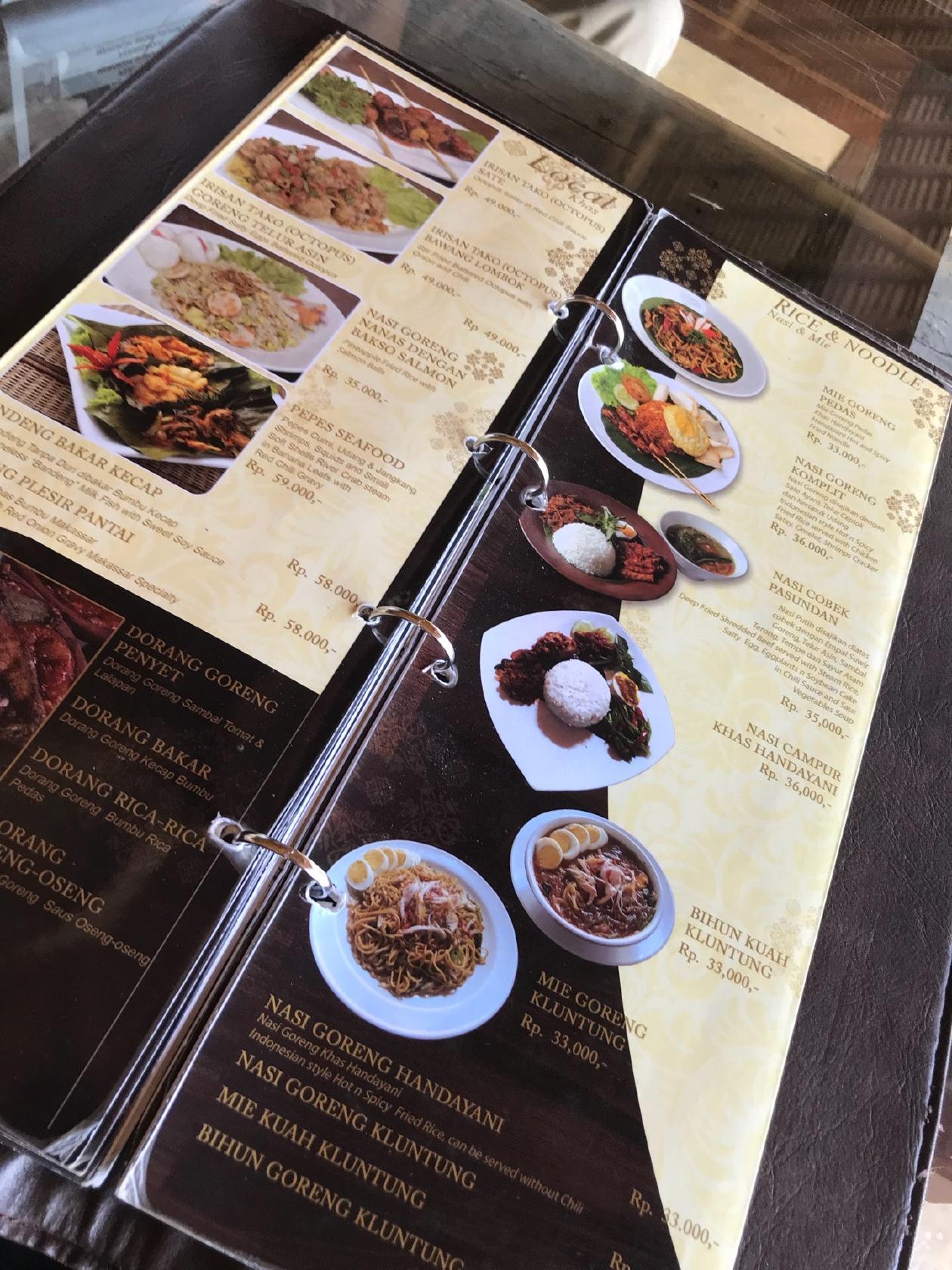 Menu at RM Handayani - Wisata Paiton restaurant, Triwungan, Jl. Raya ...