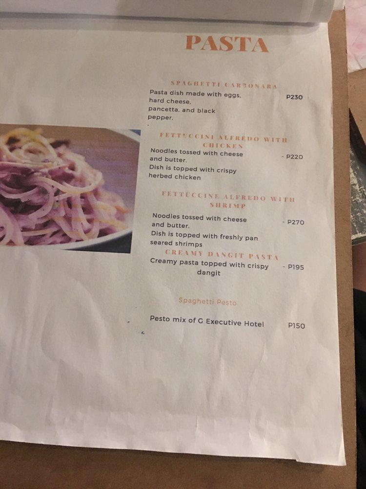 Menu at Executive Café pub & bar, Malay
