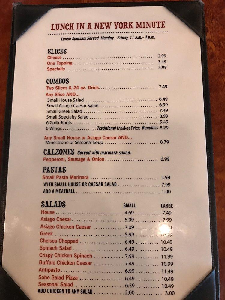 Menu at NYPD Pizza pizzeria, Scottsdale, N Pima Rd #140