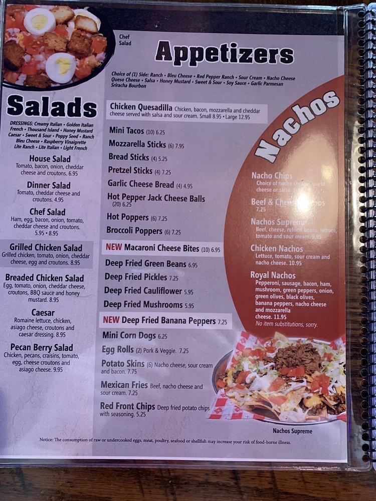 Menu at Red Front Pizza & Grill pizzeria, Richmond