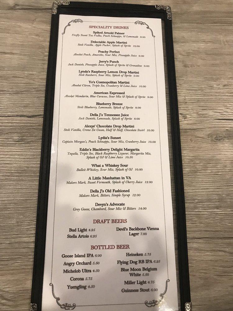 Menu at Della J's Delectables BBQ, Springfield