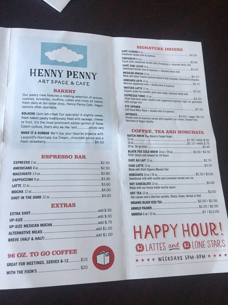 Menu at Foxy Loxy Cafe, Savannah