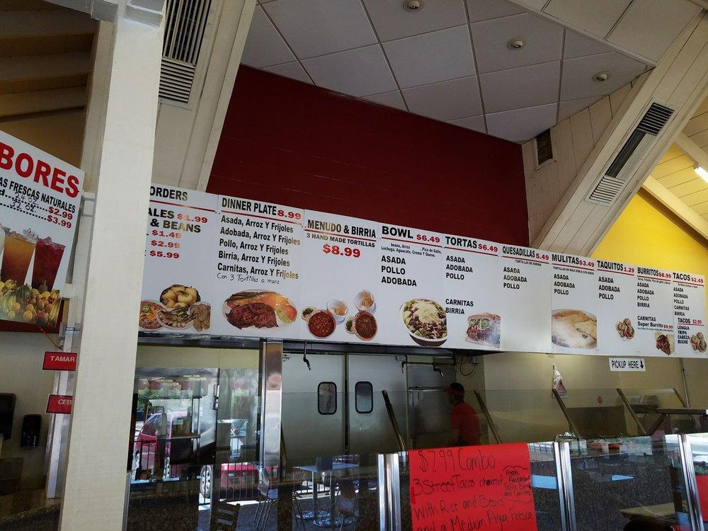 Menu at El Toro Taqueria restaurant, Hemet
