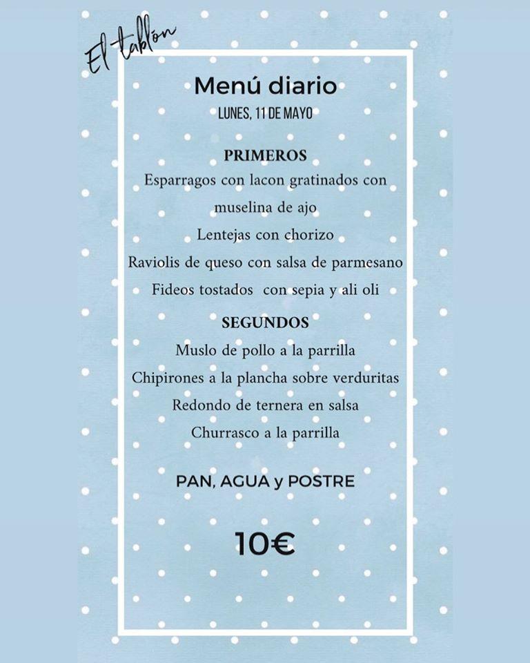 Menu at El Tablón Salamanca pizzeria, Carbajosa de la Sagrada